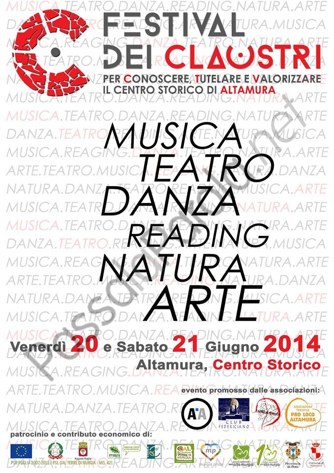ALTAMURA, AL VIA “FESTIVAL DEI CLAUSTRI” | Passa La Parola